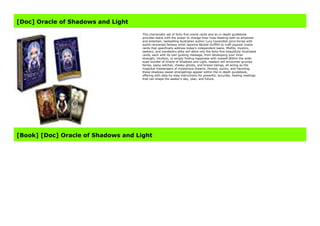 [Doc] Oracle of Shadows and Light | PDF