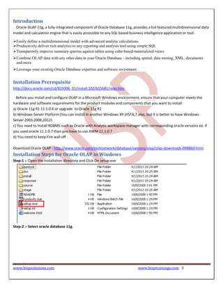 Oracle olap-installation | PDF