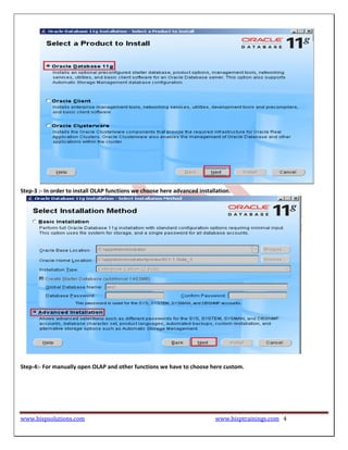 Oracle olap-installation | PDF