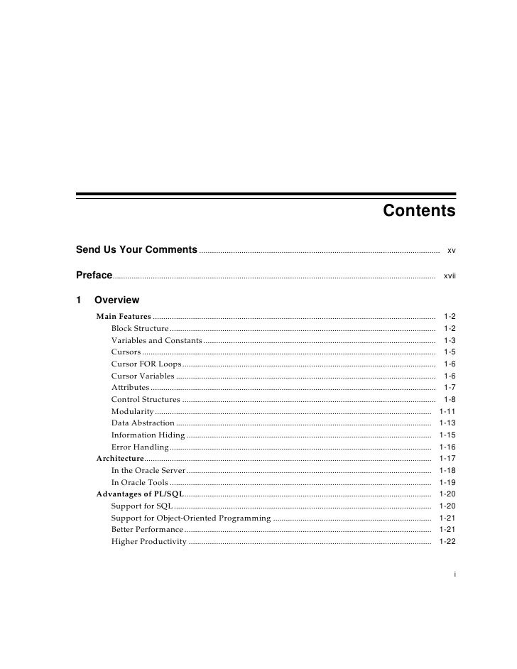Oracle Pl Sql Users Guide And Reference