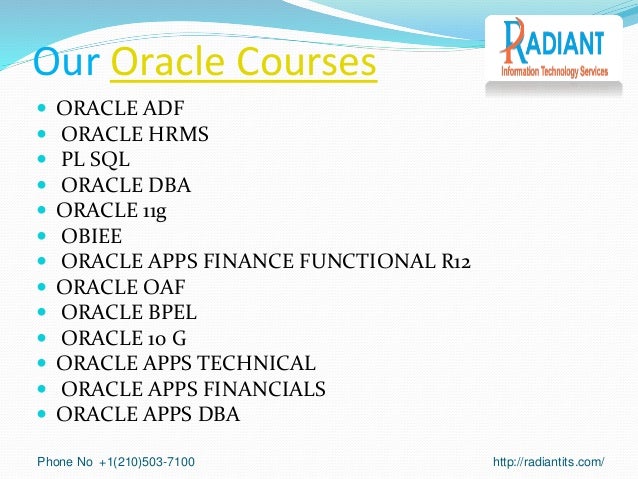 Oracle Online Training Courses