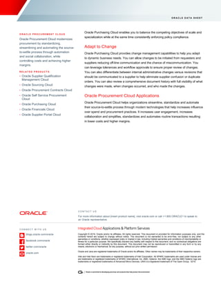 Oracle purchasing cloud ds | PDF