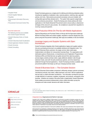 Oracle purchasing-data-sheet | PDF