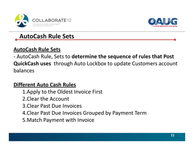 Efficiently handling Applications of Customer Receipts in Oracle ...