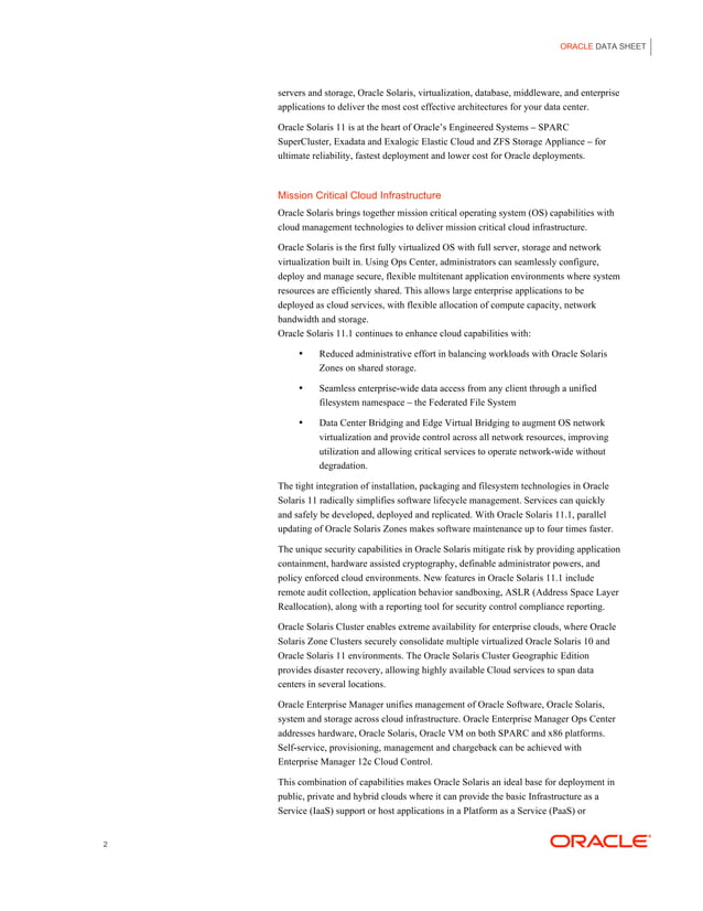 Oracle solaris-11-ds-186774 | PDF