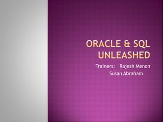 Oracle sql unleashed | PPT