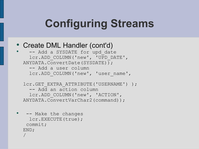 Oracle streams-step-by-step-ppt | PPT