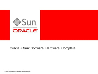 Oracle + Sun Product Strategy | PPT | Operating Systems | Computer ...