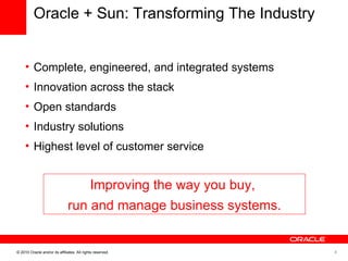 Oracle + Sun Product Strategy | PPT | Operating Systems | Computer ...