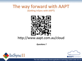 Oracle Systems _ David Yuile _ Solaris as a service for Oracle Applications at AAPT.pdf