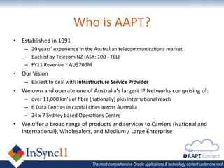 Oracle Systems _ David Yuile _ Solaris as a service for Oracle Applications at AAPT.pdf
