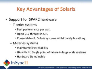 Oracle Systems _ Solaris and Oracle Enterprise Linux Oracle’s two OS ...