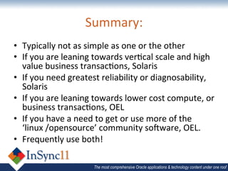 Oracle Systems _ Solaris and Oracle Enterprise Linux Oracle’s two OS ...