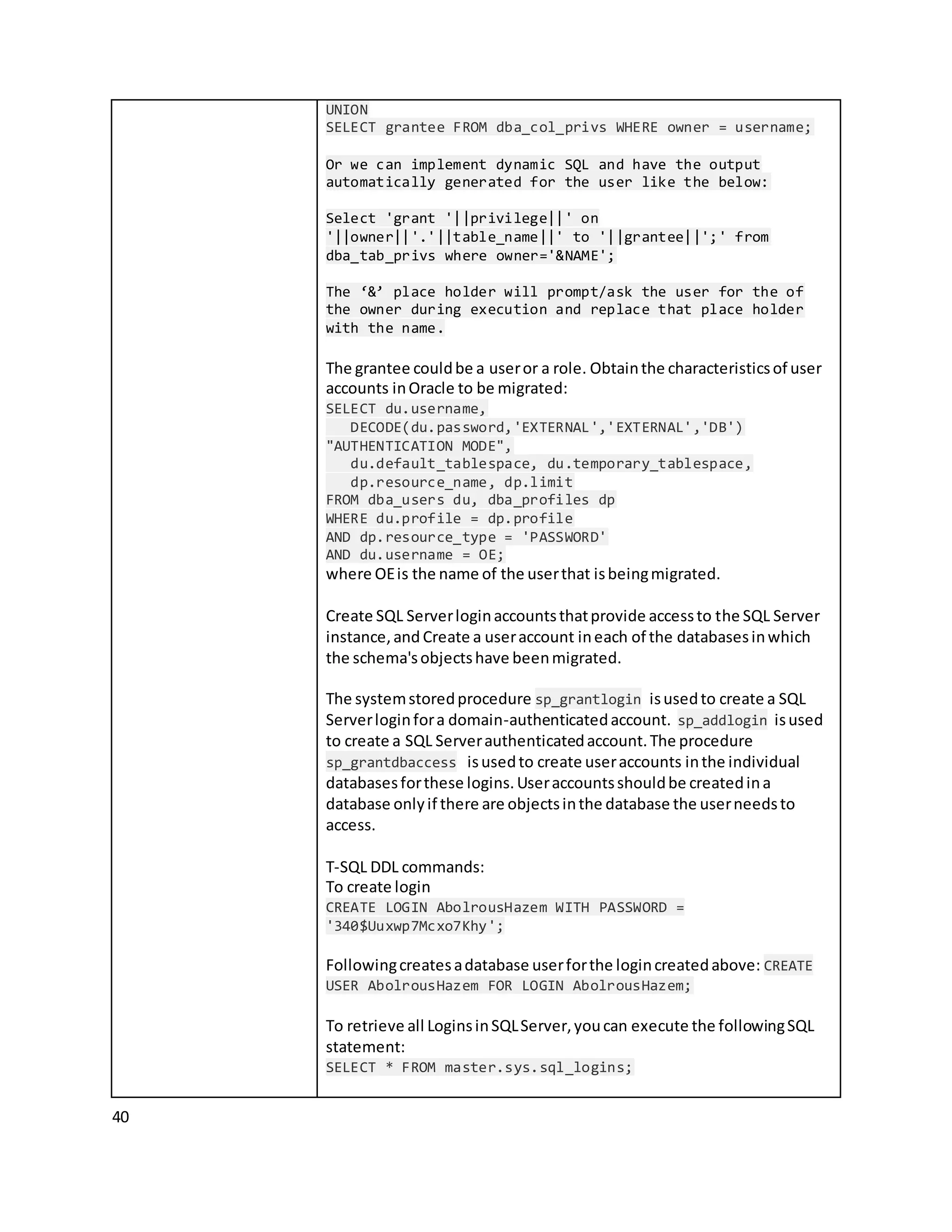 Oracle To Sql Server Migration Approach Docx Databases Computer Software And Applications