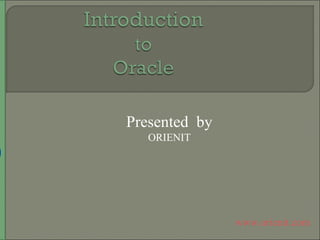 Oracle training-in-hyderabad | PPT