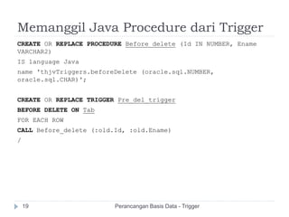 Oracle trigger | PPTX