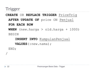 Oracle trigger | PPTX
