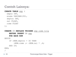 Oracle trigger | PPTX