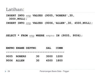 Oracle trigger | PPTX