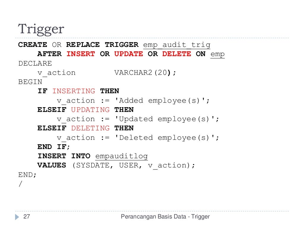 Oracle Trigger
