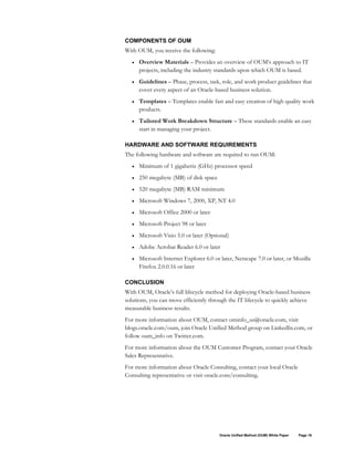 Oracle unified-method-069204 | PDF | Computer Software and Applications | Computing