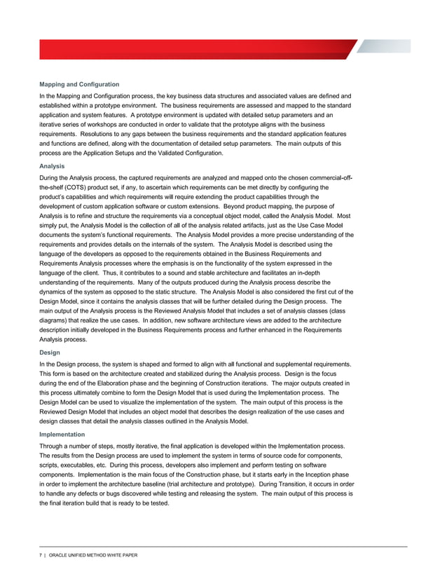 Oracle Unified Method (OUM) | PDF