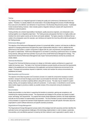 Oracle Unified Method (OUM) | PDF