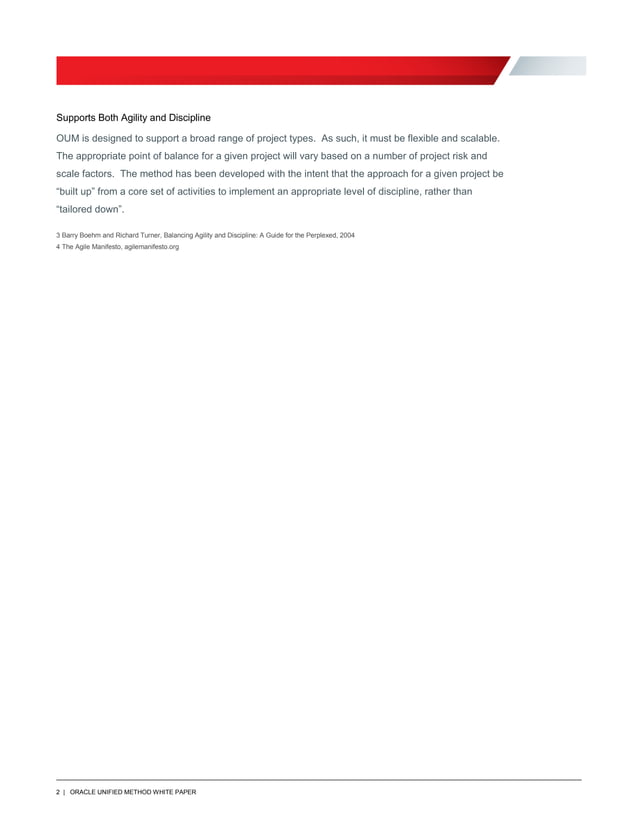 Oracle Unified Method (OUM) | PDF