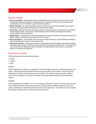 Oracle Unified Method (OUM) | PDF