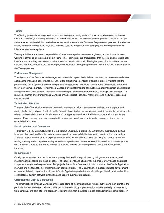 Oracle Unified Method Oum