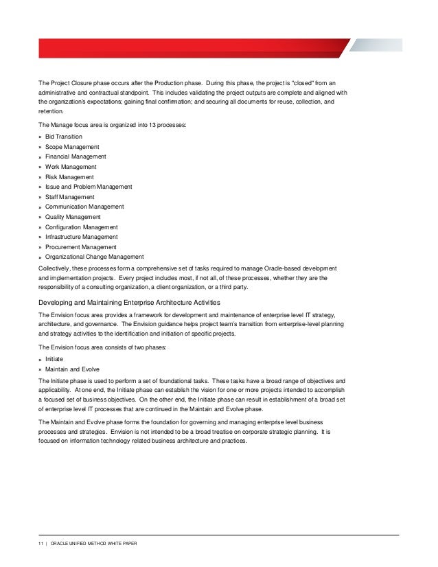 Oracle Unified Method Oum