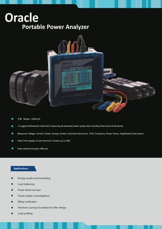 ORACLE | POWER QUALITY ANALYZER | PDF