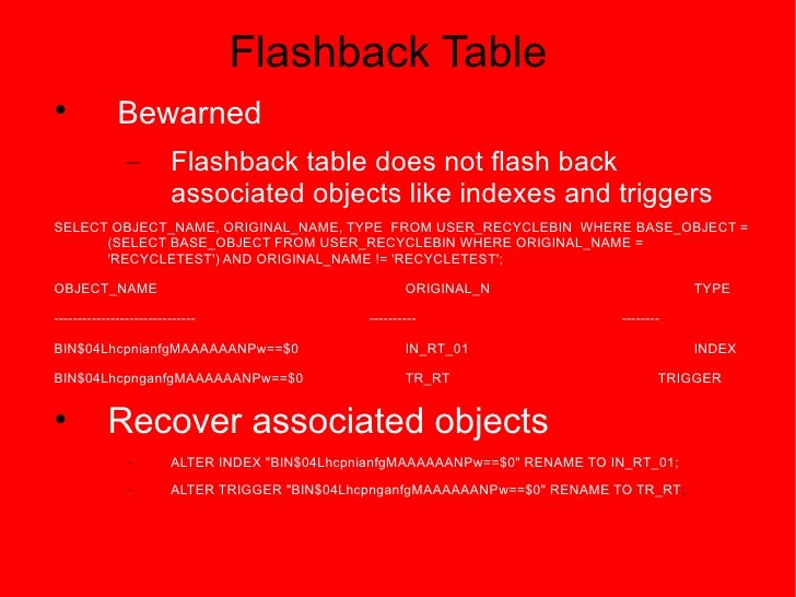 Oracle10g New Features I