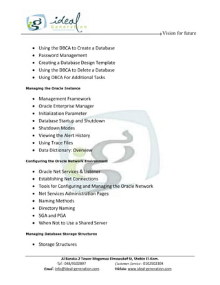 Oracle 11g certified associate (oca) | PDF | Databases | Computer Software and Applications