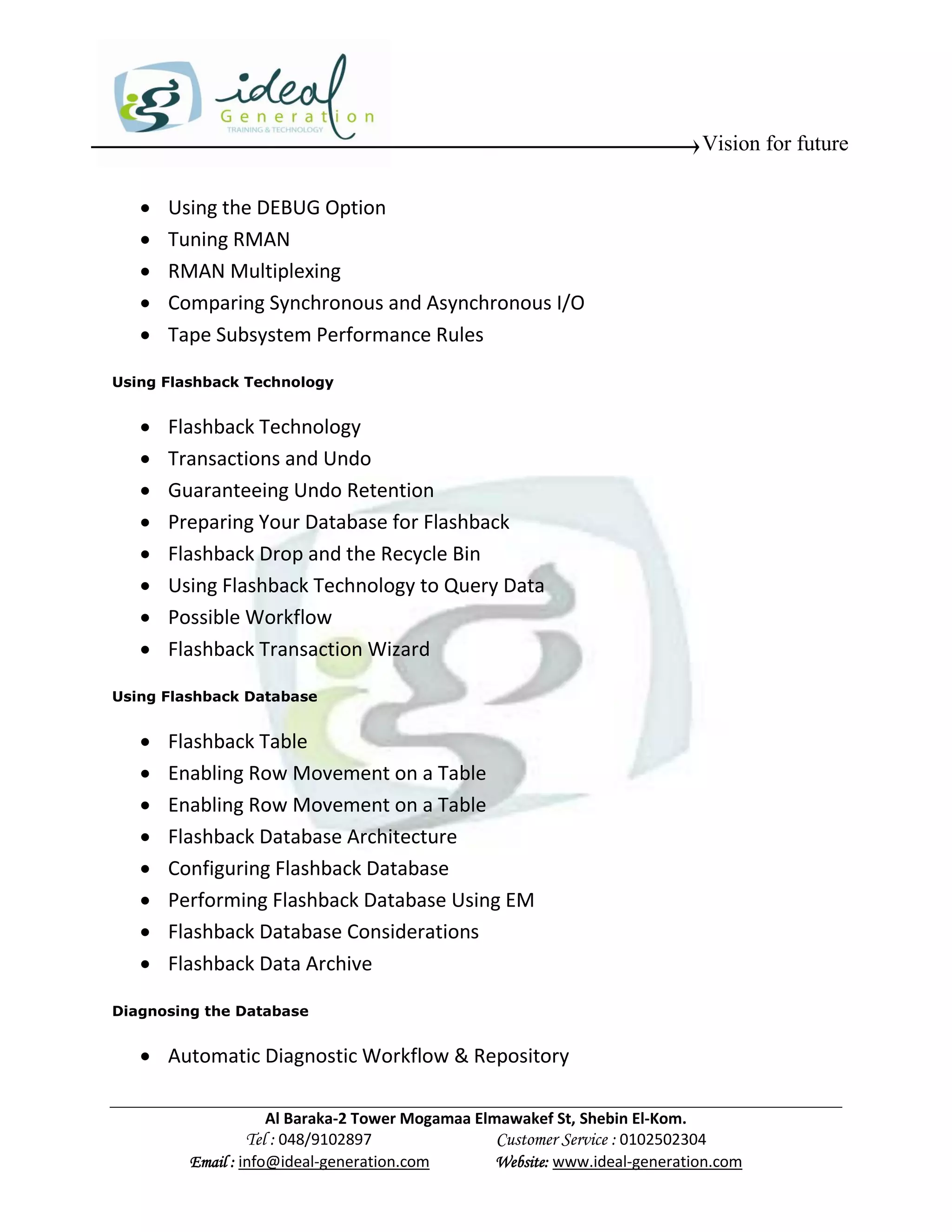 Oracle 11g certified professional (ocp) | PDF