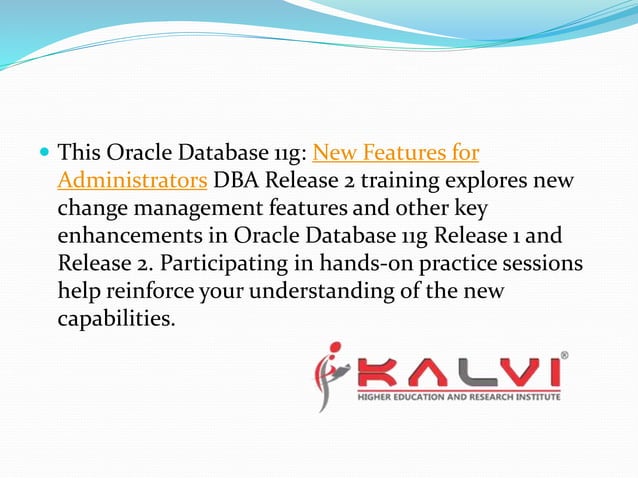Oracle 11g New Features For Administrators Ppt