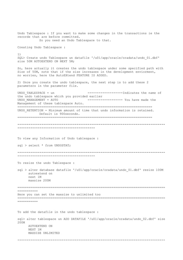 Oracle11g notes | PDF