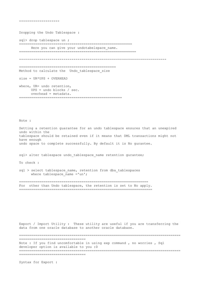 Oracle11g notes | PDF
