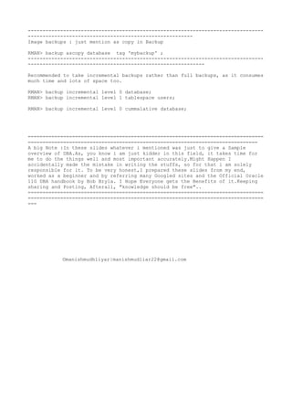 Oracle11g notes | PDF