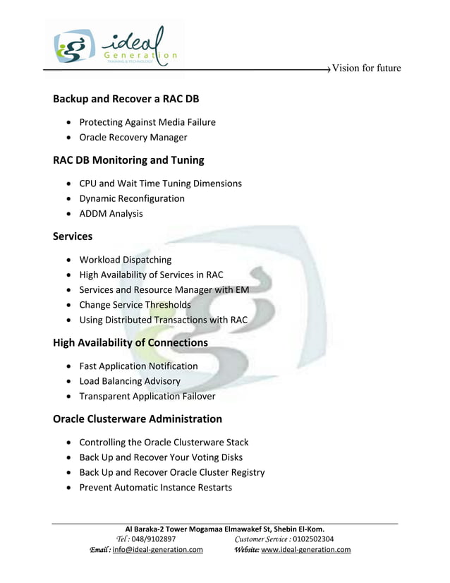 Oracle 11g rac administration | PDF