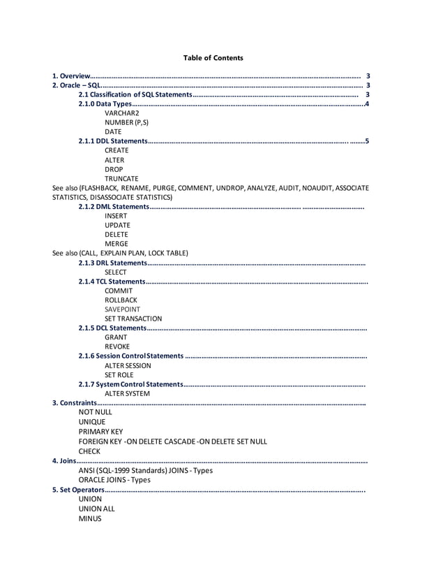 Oracle 11g SQL Overview | PDF