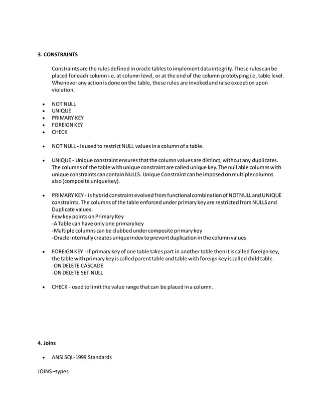 Oracle 11g SQL Overview | PDF