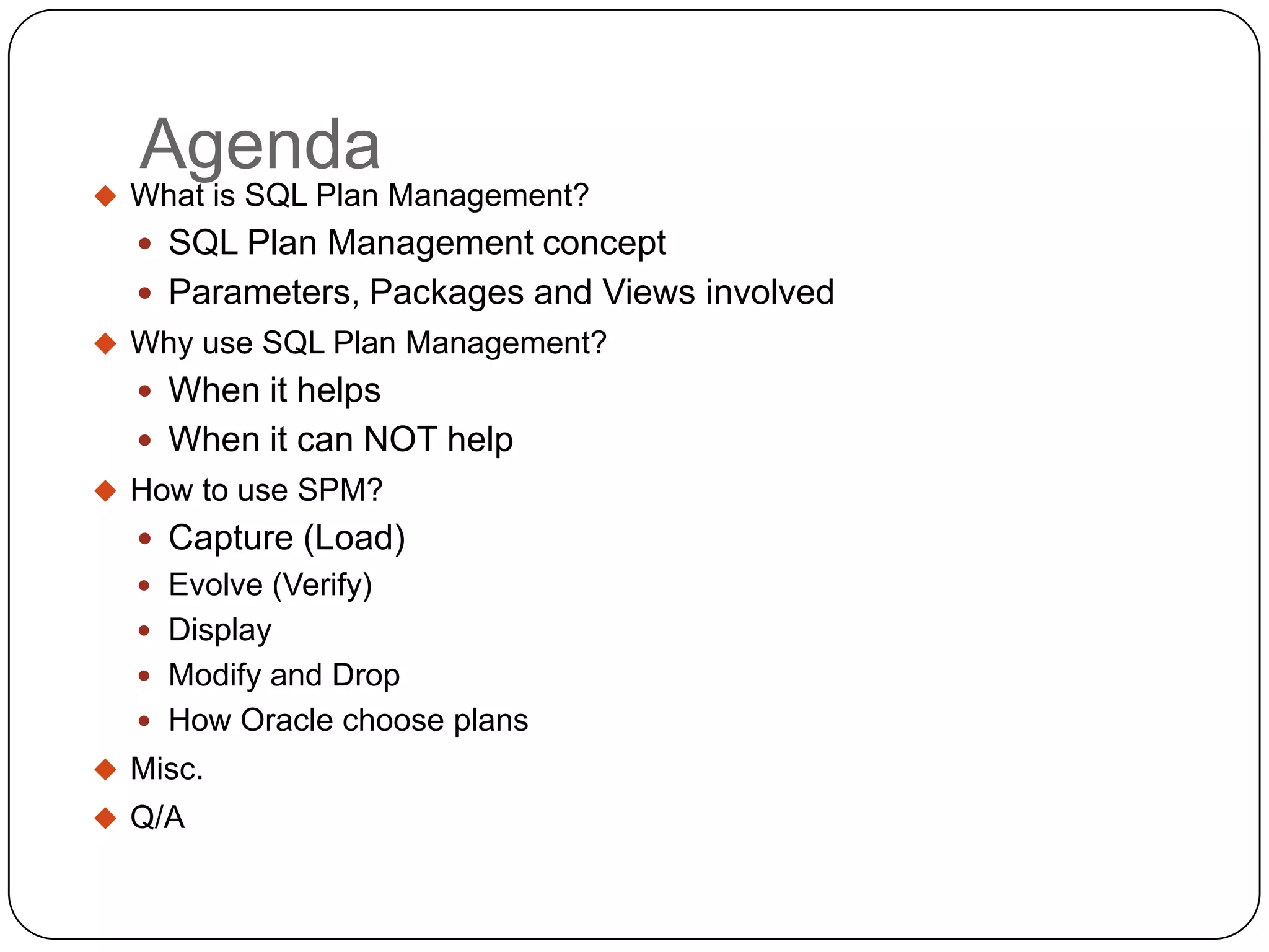 Oracle11g sql plan management | PPT Oracle11g sql plan management | PPT