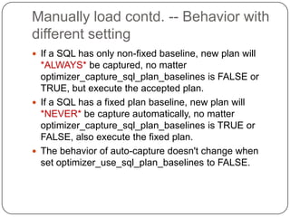 Oracle11g sql plan management | PPTX