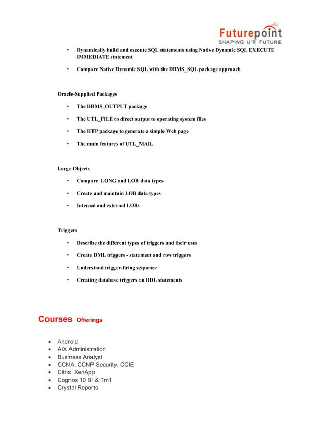 Oracle 11g Sql Plsql Training Doc