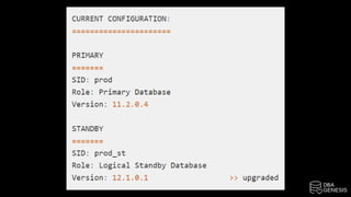 Oracle 11g to 12c Rolling Upgrade | PPT
