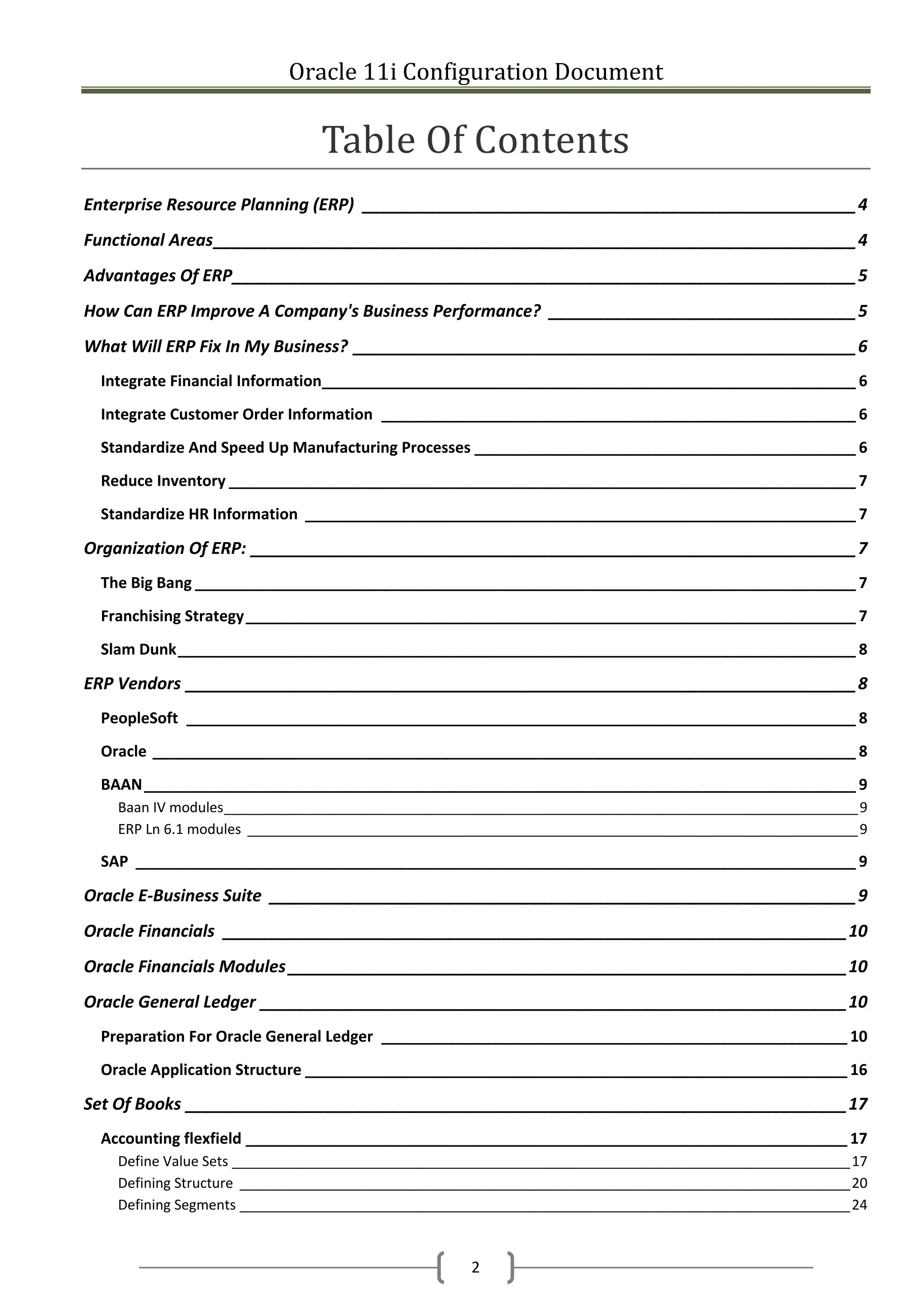 Oracle 11i Configuration Document | PDF