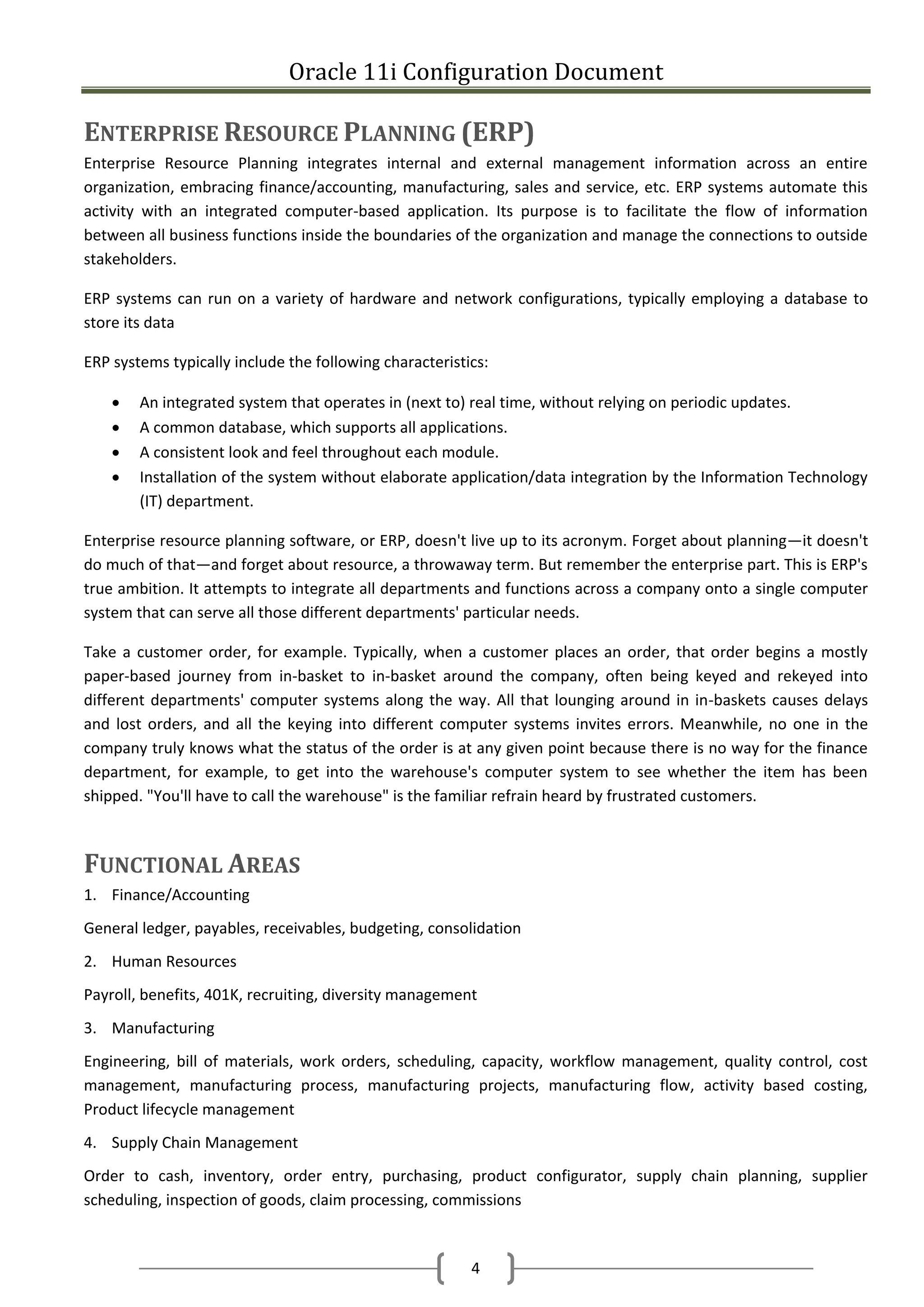 Oracle 11i Configuration Document | PDF