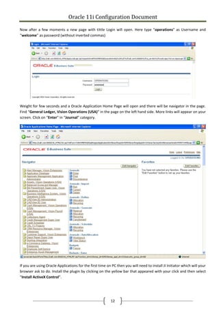 Oracle 11i Configuration Document | PDF