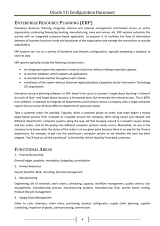 Oracle 11i Configuration Document | PDF